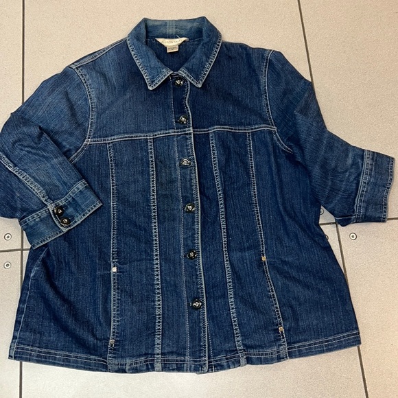 Allison Daley | Jackets & Coats | Vtg Allison Daley Dark Wash Denim ...